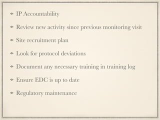 Interim Monitoring Visits | PDF