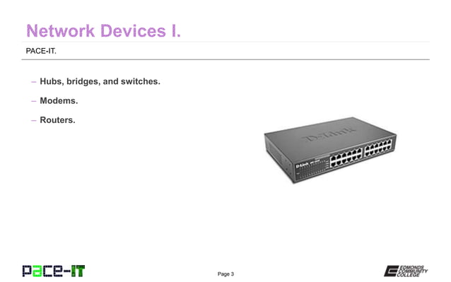 Pace IT - Network Devices (part 1) | PPTX | Computer Networking | Computing
