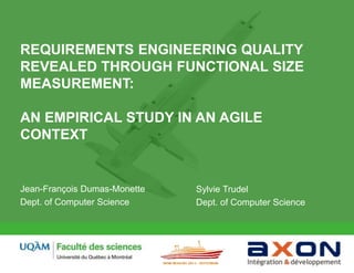 Imws2014 requirements engineering quality revealed (sylvie trudel - monette) | PPTX | Computer ...