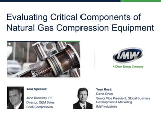 CNG Compression Equipment Webinar - Evaluating Critical Components of ...