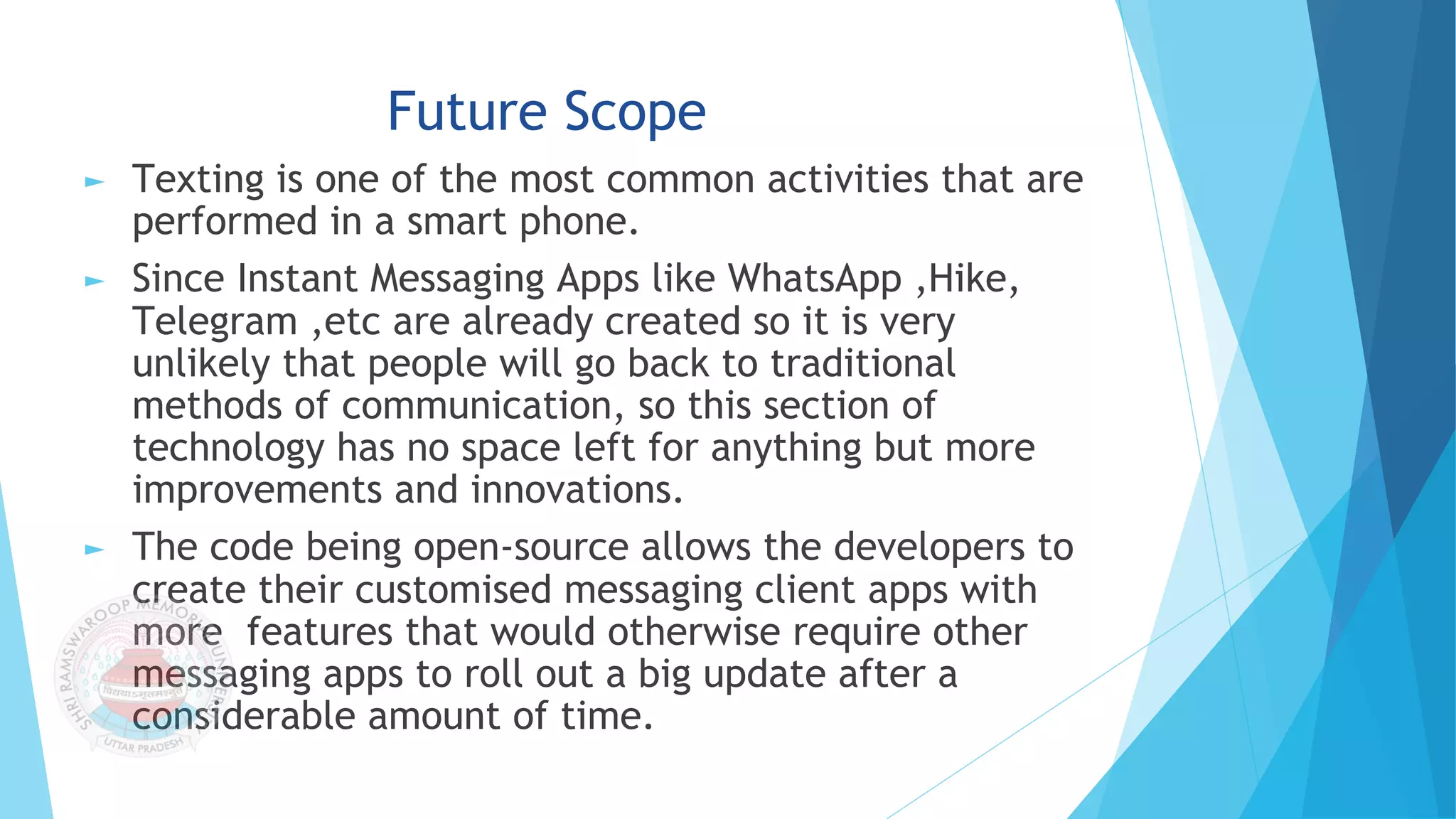 Open Source Telegram Based Instant Messenger | PDF