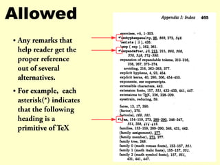Index In A Book Example