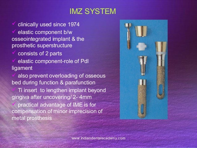 Imz system/cosmetic dentistry courses