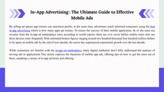 In-App Advertising The Ultimate Guide to Effective Mobile Ads.pptx ...