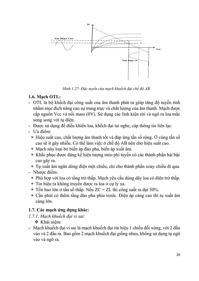 báo cáo mạch OTL vi sai | PDF