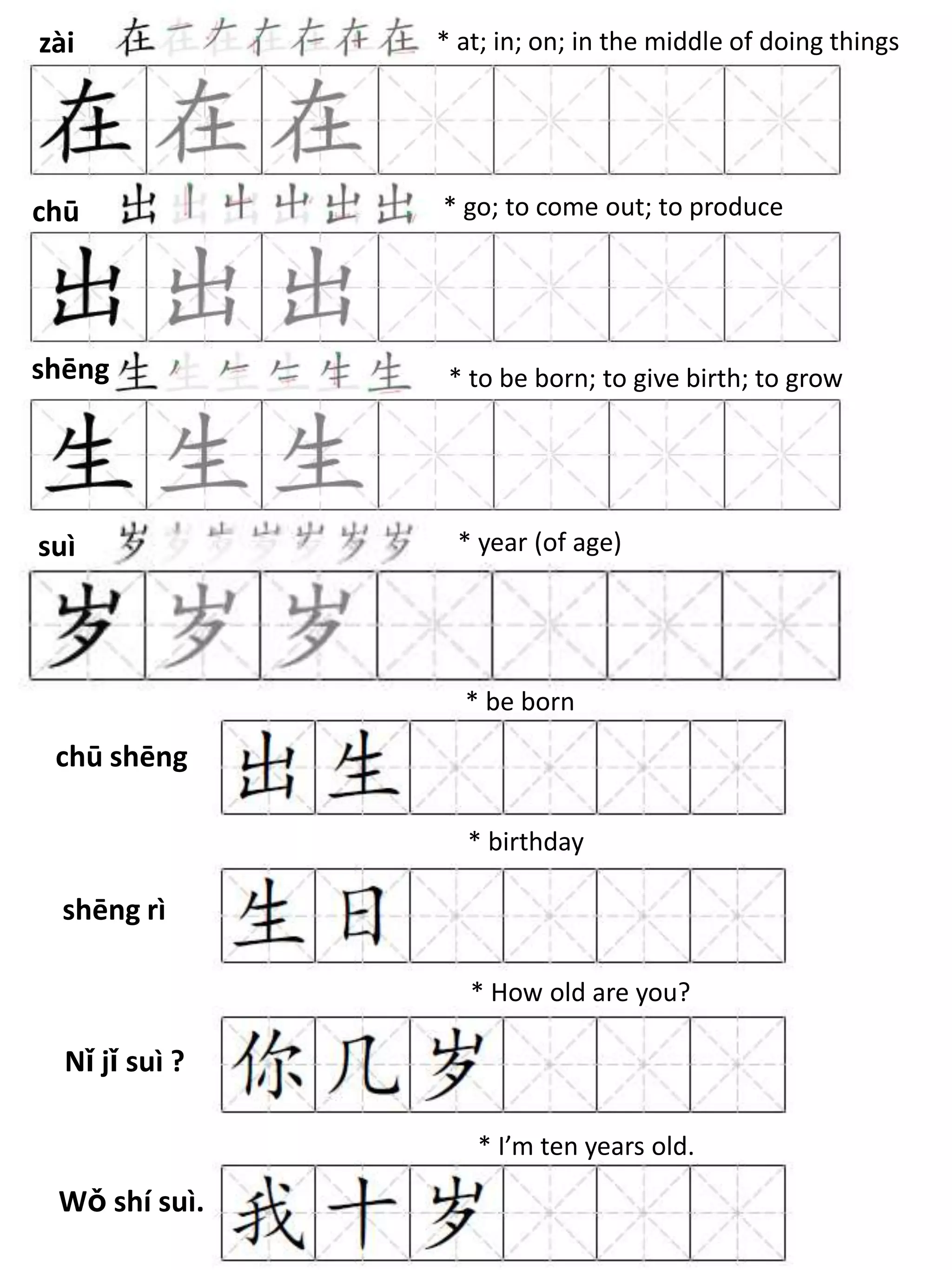 In class ages writing practice | PPTX