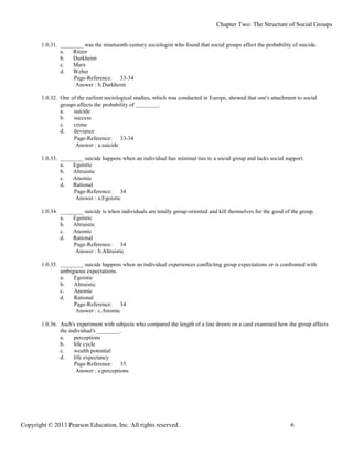 In Conflict and Order Understanding Society 13th Edition Eitzen Test ...
