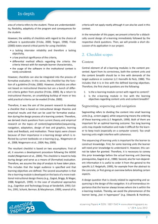 Checklist for a Didactically Sound Design of eLearning Content | PDF