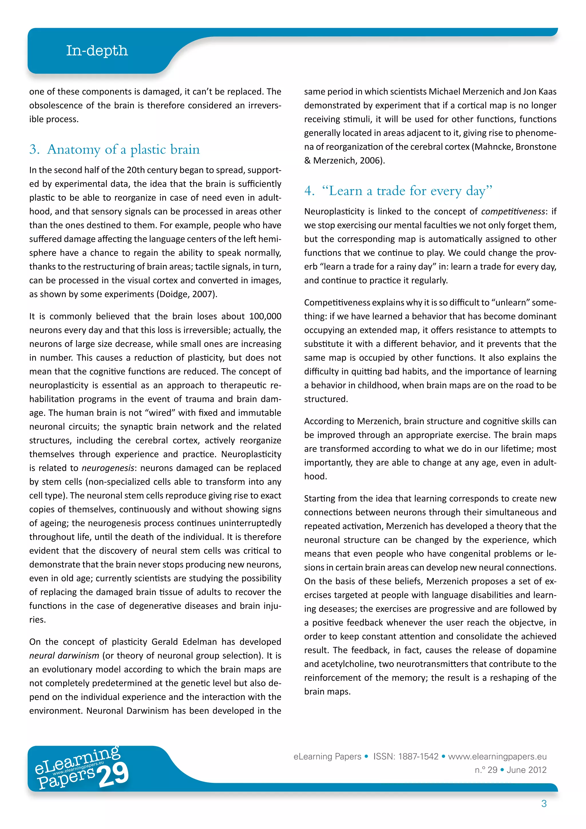 The Ageing Brain: Neuroplasticity and Lifelong Learning | PDF