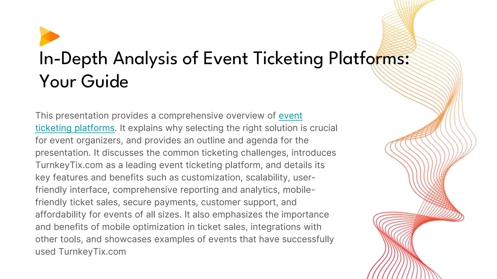 In-Depth Analysis of Event Ticketing Platforms | PPTX