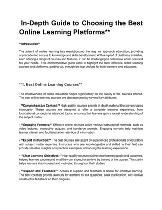 In-Depth Guide to Choosing the Best Online Learning Platforms - .pdf