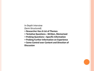 what is In depth interview | PPT | Resume Writing and Advice | Job Search