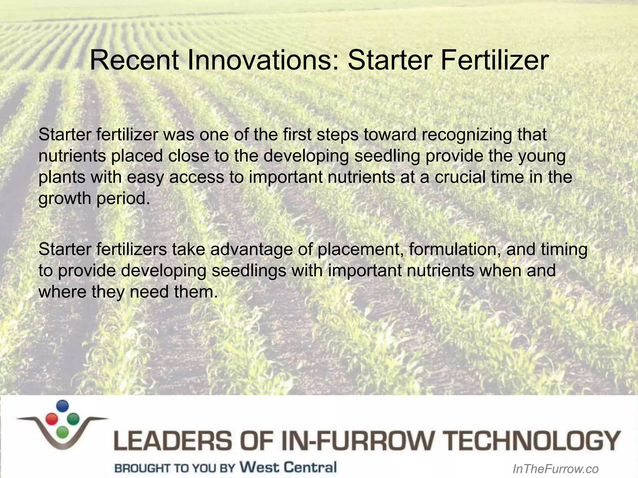 In-Furrow Fertilizer | PPTX
