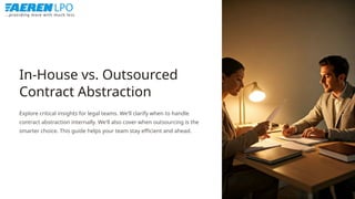In-House vs. Outsourced Contract Abstraction Process | PPTX