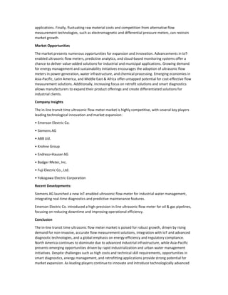In-Line Transit Time Ultrasonic Flow Meter Market: Accuracy and ...