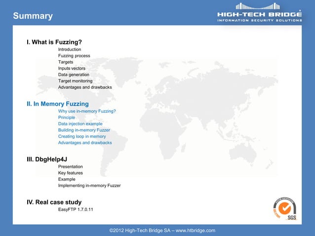 In-Memory Fuzzing with Java (Publication from High-Tech Bridge) | PPT