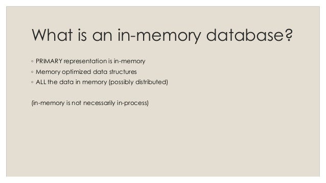 In-memory Databases