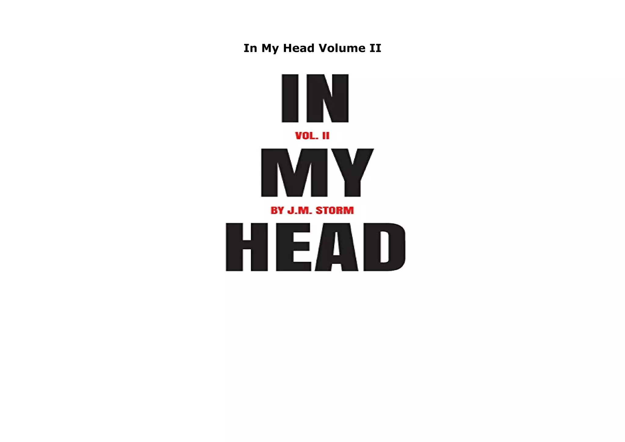 In My Head Volume II | PDF