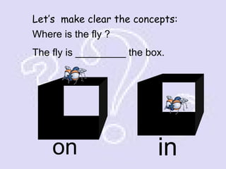 In on Prepositions of place-position | PPT