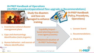 EENA 2018 - IN-PREP enhancing preparedness by optimising collaborative ...
