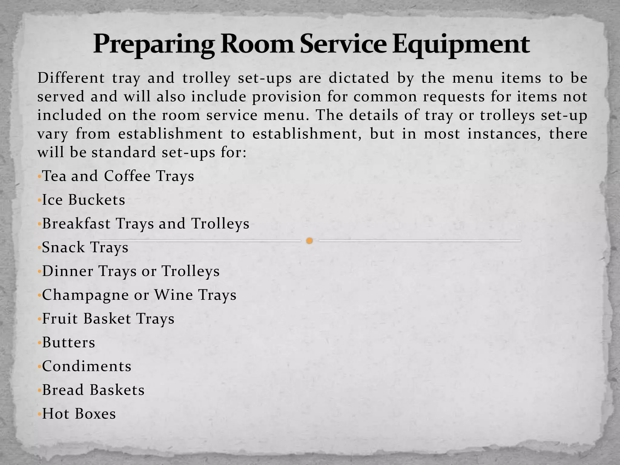 In-room dining service | PPTX