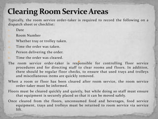 In-room dining service | PPTX