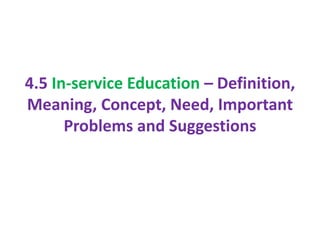 In service education | PPTX