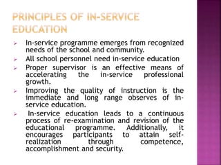 PPT on In service Education by Tanveer Ahmed | PPTX