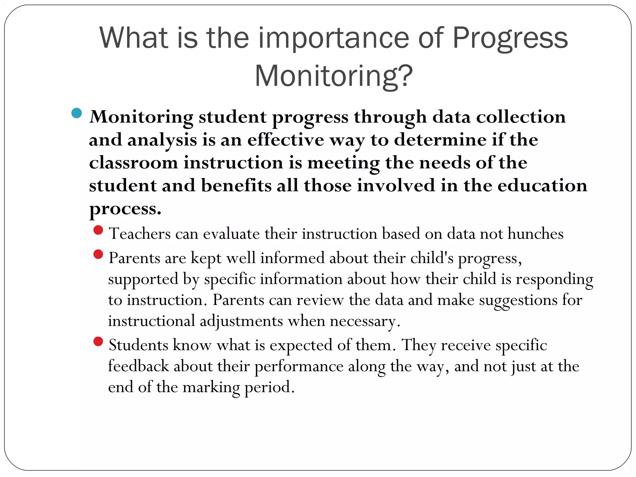 In service presentation progress monitoring2 | PPT
