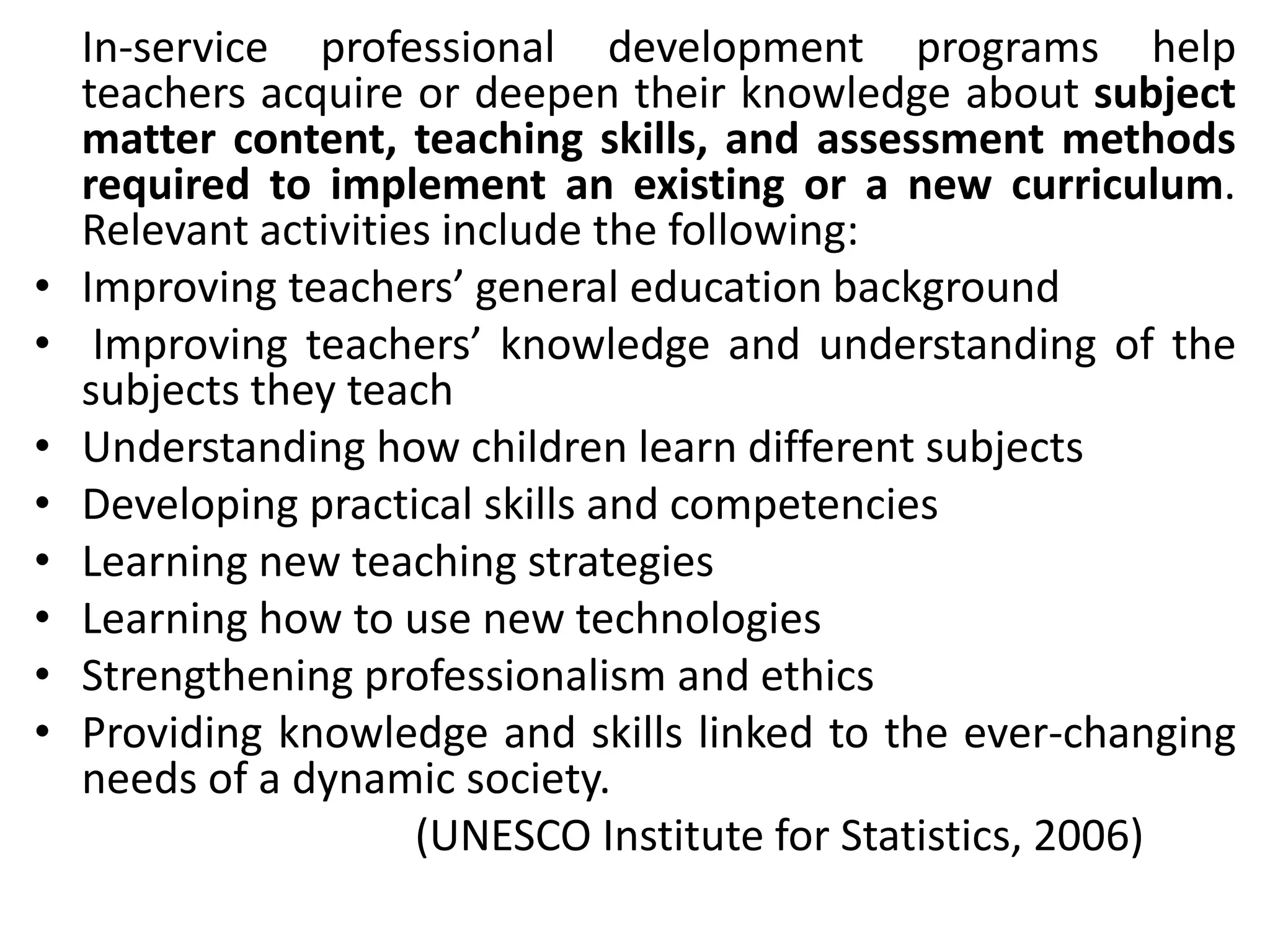 In service Teacher Education | PPTX