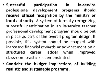 In service Teacher Education | PPTX