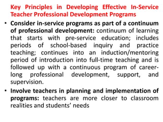 In service Teacher Education | PPTX