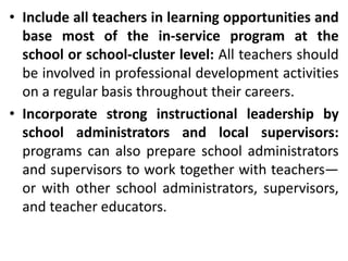 In service Teacher Education | PPTX