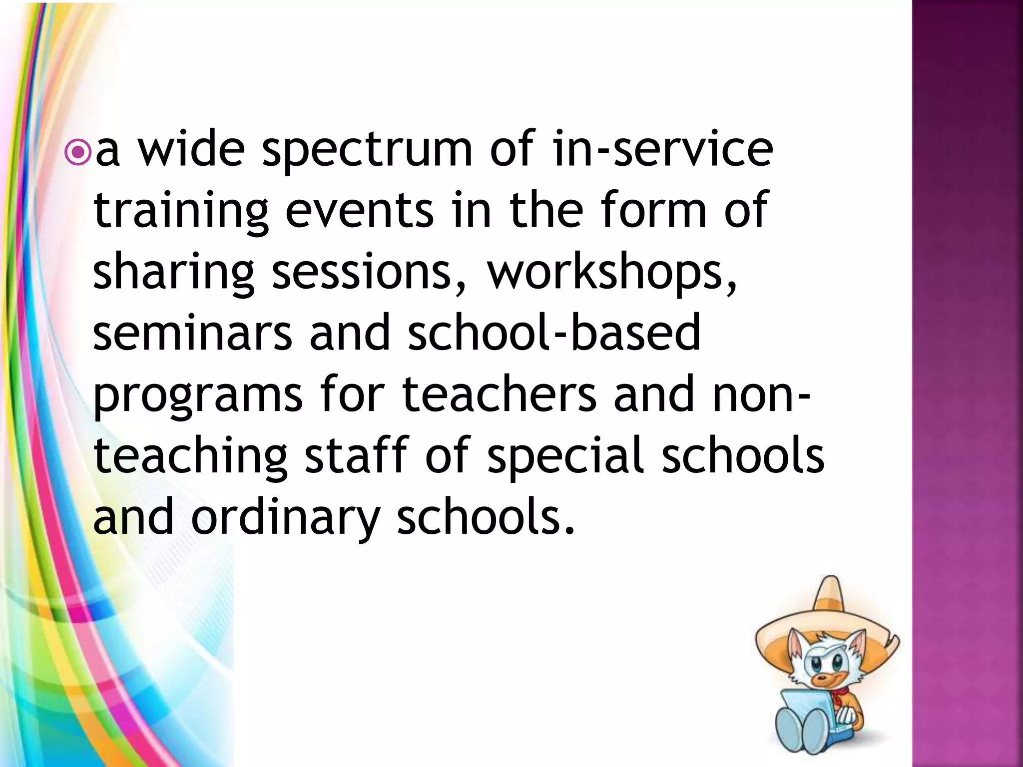 In service training for teachers and staff | PPTX