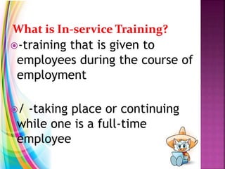 In service training for teachers and staff | PPTX