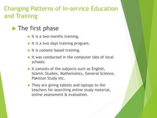 In service training of teachers and its futuristic view | PPTX