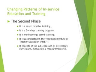 In service training of teachers and its futuristic view | PPTX