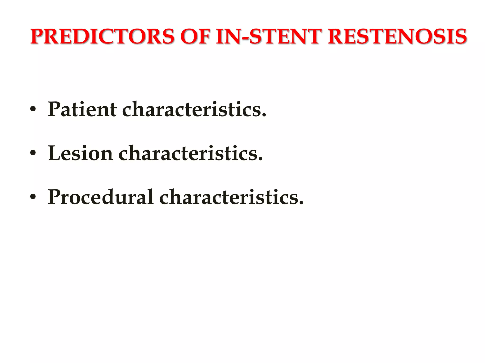 In stent restenosis | PPTX