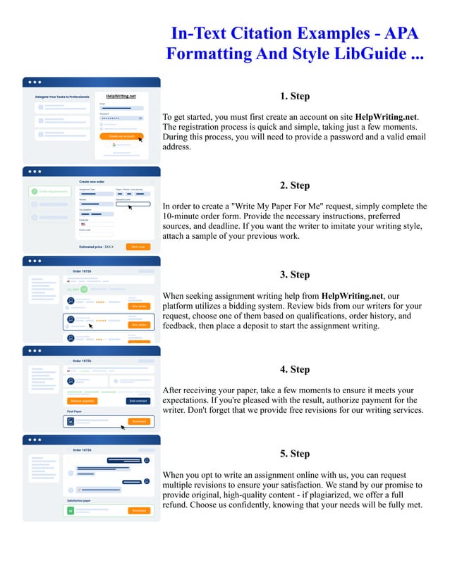 In-Text Citation Examples - APA Formatting And Style LibGuide ... | PDF