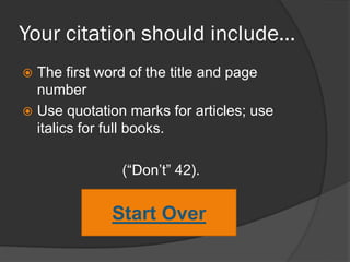 In text citation flow chart | PDF