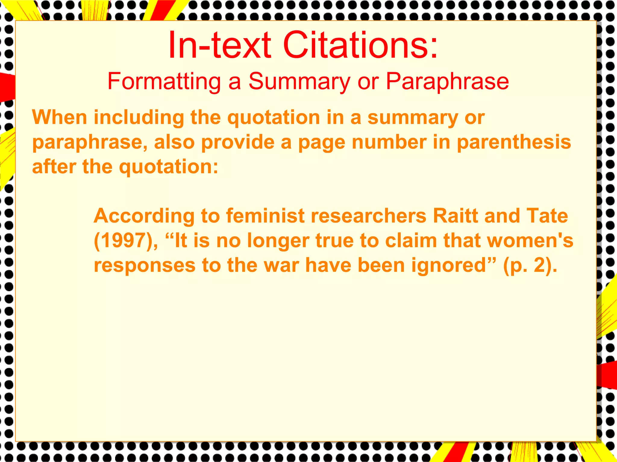 In text citations | PPT