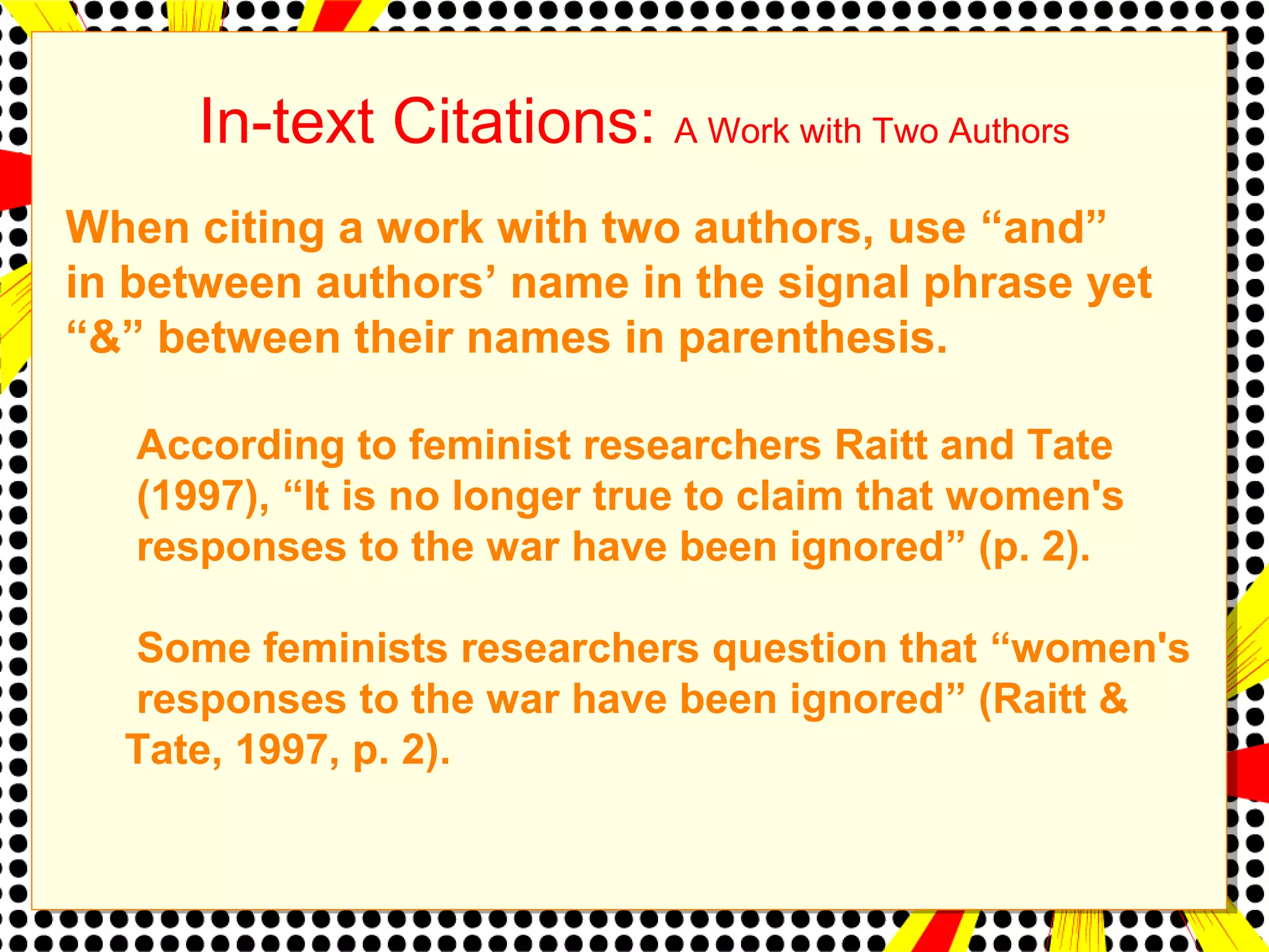 In text citations | PPT