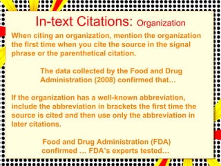In text citations | PPT