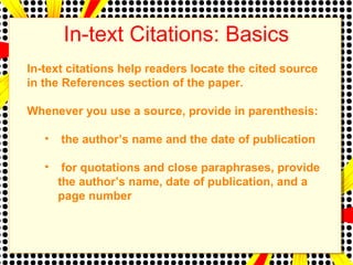 In text citations | PPT