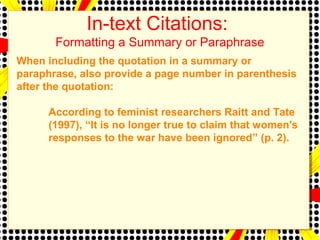 In text citations | PPT