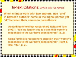 In text citations | PPT