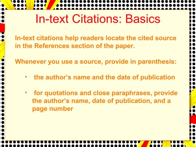 In text citations | PPT