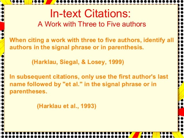 In text citations