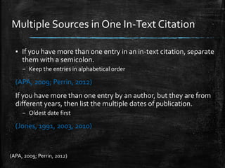 Formatting In-Text Citation in APA Format | PDF