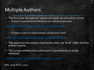 Formatting In-Text Citation in APA Format | PDF
